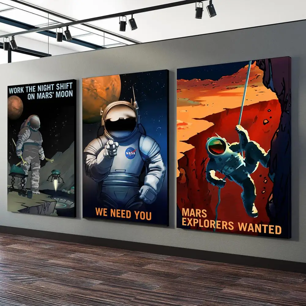 Home Décor NASA Astronaut in Space Poster Office Decor Astronaut Print ...