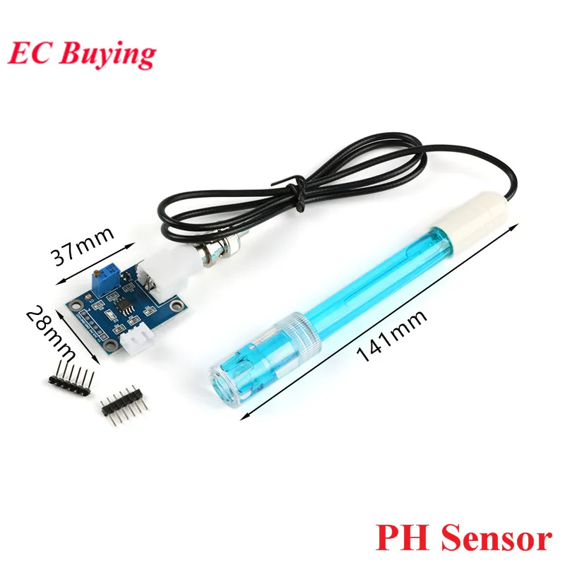 M-dulo-de-Sensor-de-PH-para-Arduino-sonda-de-electrodo-de-prueba-de ...