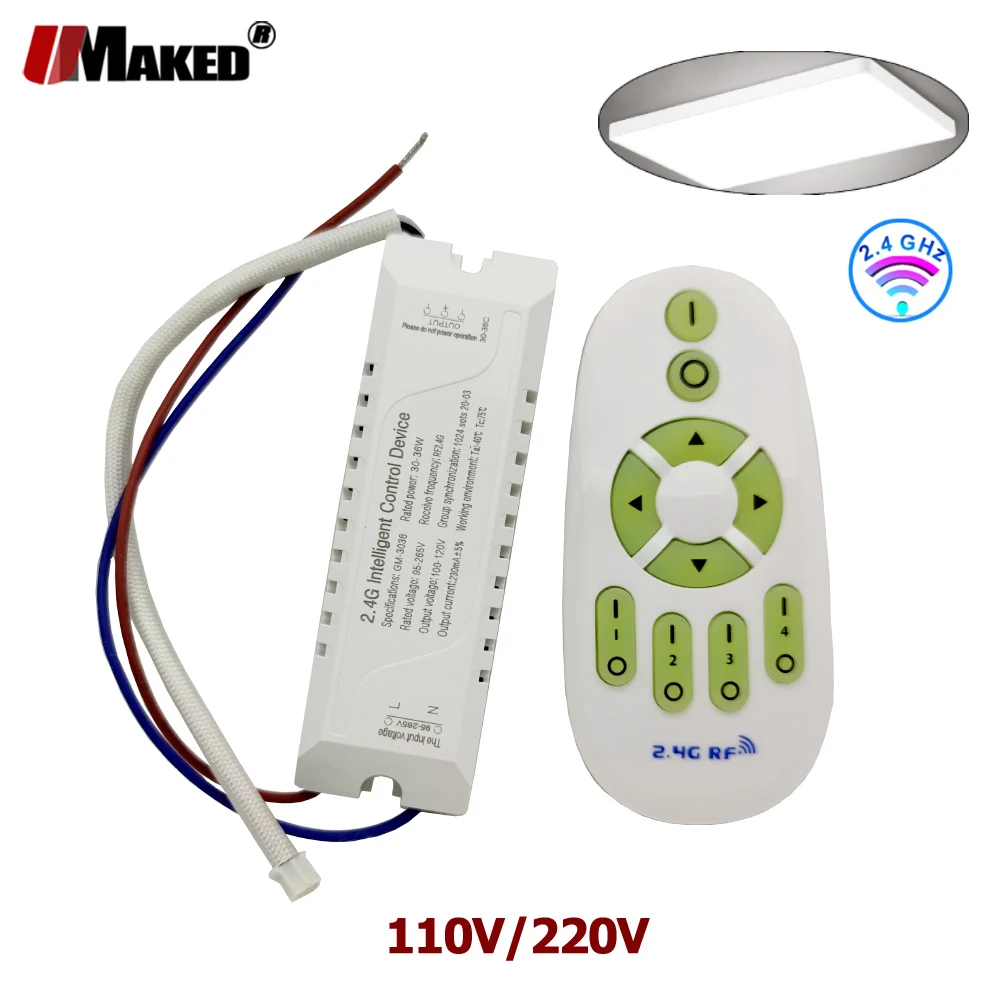 2Set 110/220V LED Driver Intelligent 2.4G Wireless RF Remote Controller ...