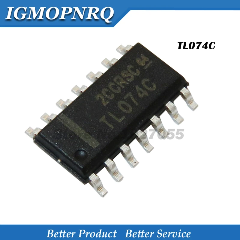 10pcs TL074C TL074CDR TL074 SOP 14 Operational Amplifiers Op Amps Quad ...