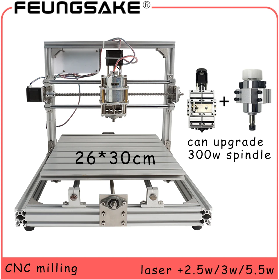 CNC Wood Router,wood cutter 26*30cm support laser engrave offline GRBL ...
