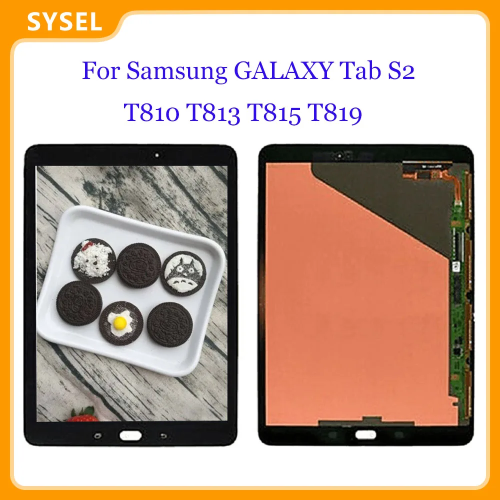 삼성 갤럭시 탭 S2 T810 T813 Lcd T815 T819 LCD 디스플레이 터치 스크린 디지타이저 센서, 전체 조립 패널 ...