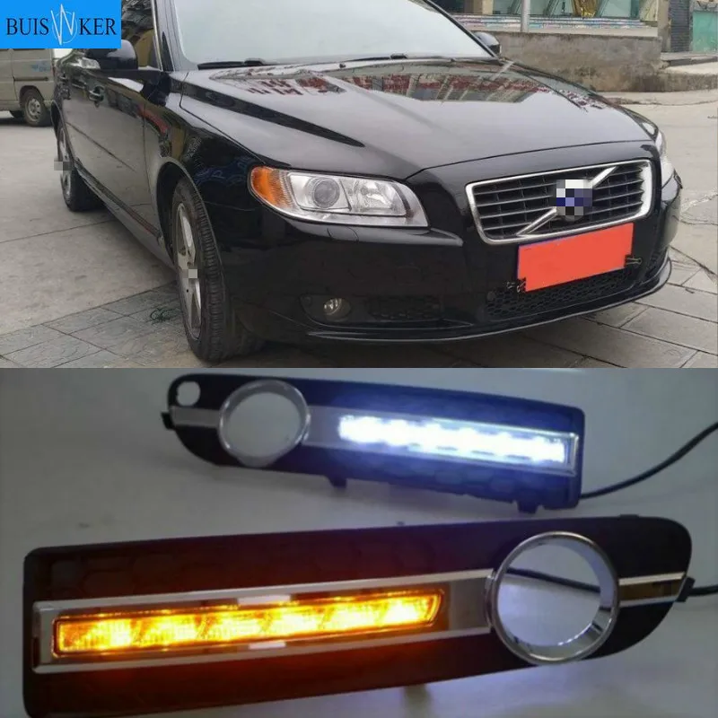 2pcs-Car-LED-DRL-Daytime-Running-Lights-Running-Lamp-For-Volvo-S80-S80L ...