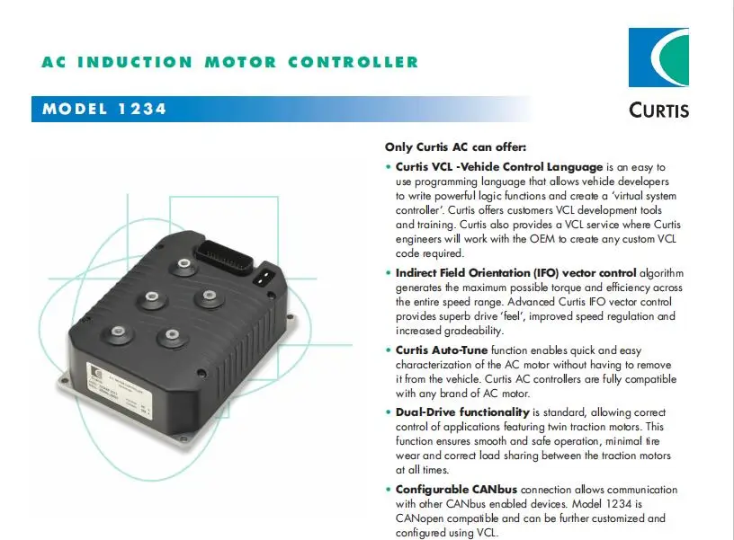 원래 Curtis 1234 AC 모터 컨트롤러 Curtis 1234SE 5421 Curtis 1234E 5421 36V 48V 450A|controller control ...
