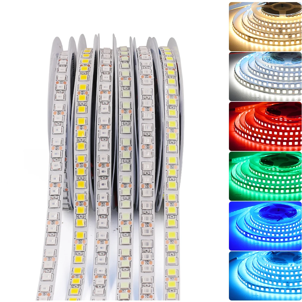 12v 2835 5054 Led Strip 120/240 Leds Red/green/blue / Warm White / Cold ...