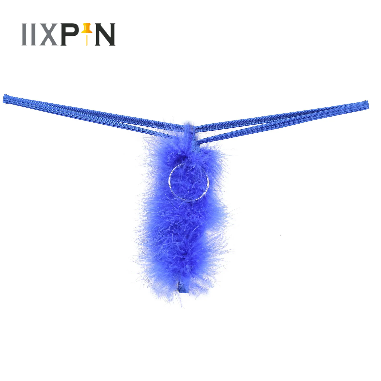 Sexy Mens Metal Ring G-string Thongs Briefs Underwear Feather ...