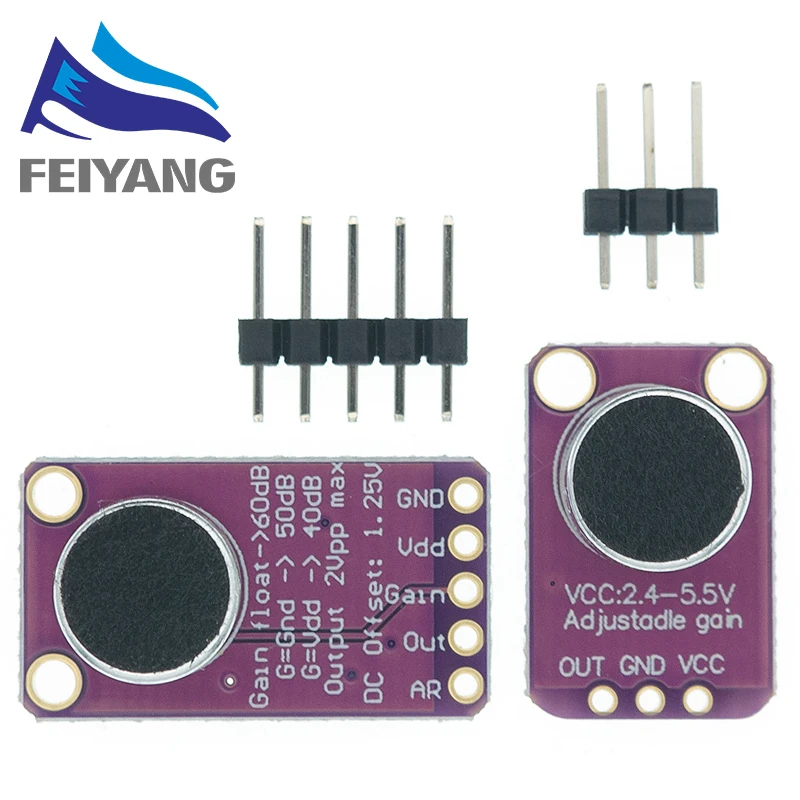 Placa amplificadora AGC para micrófono MAX9814, módulo de sensor de ...