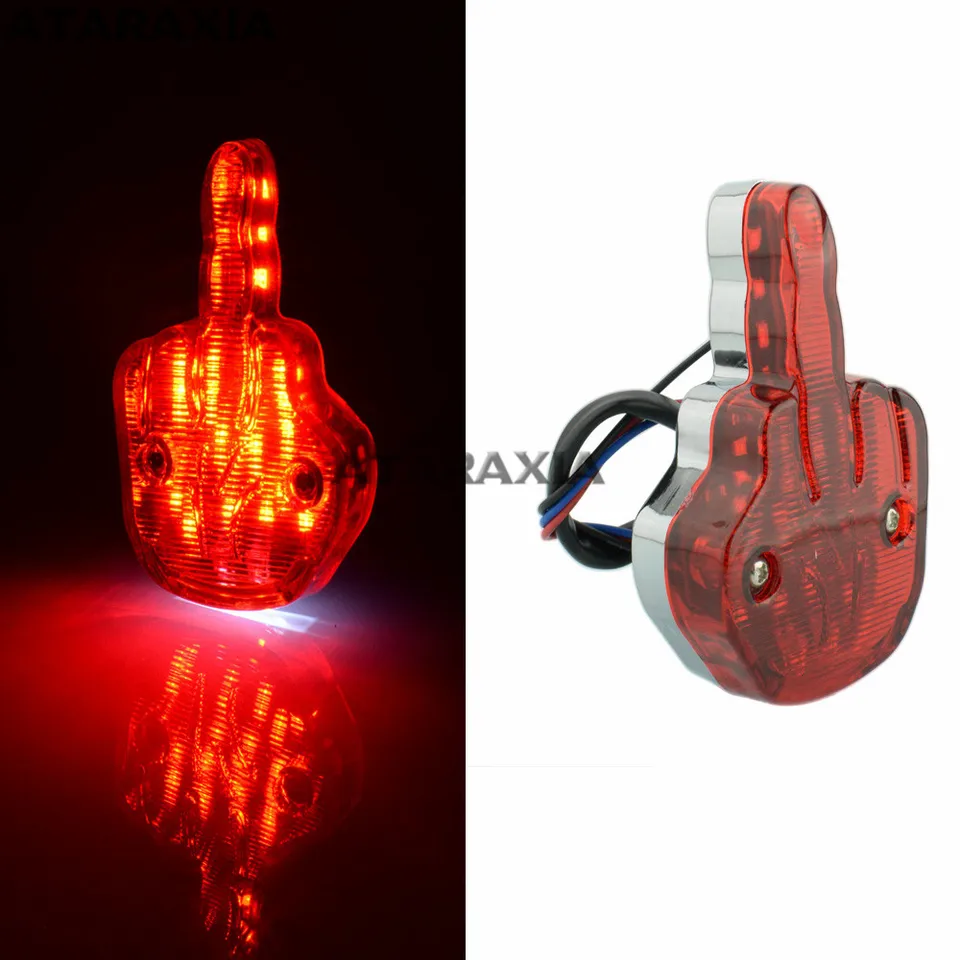 Harley Tail Lights Middle Finger LED Tail Lights For Harley Motorcycles ...