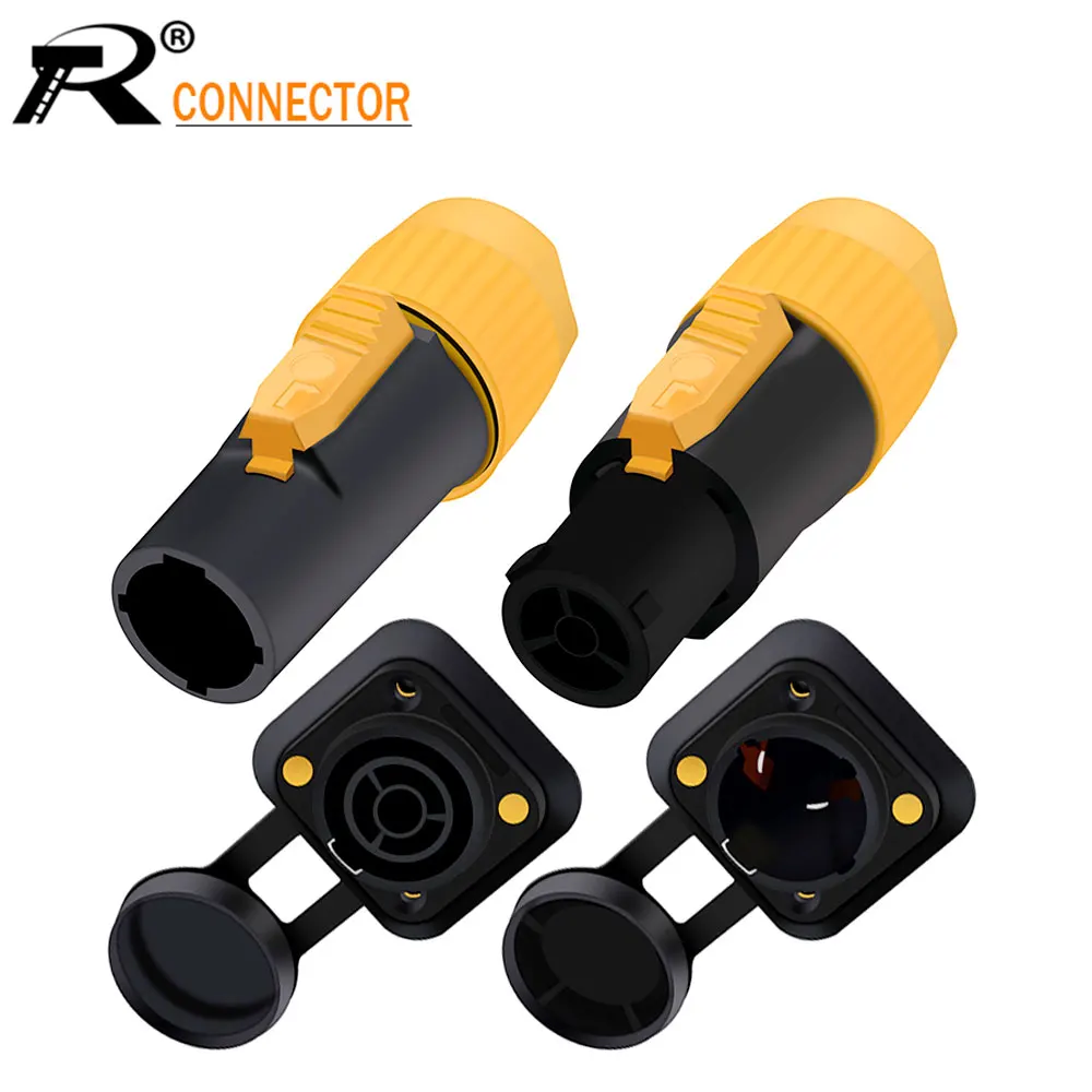 20pcs OUT/IN 20A Aviation Waterproof Powercon LED Large Screen Power ...