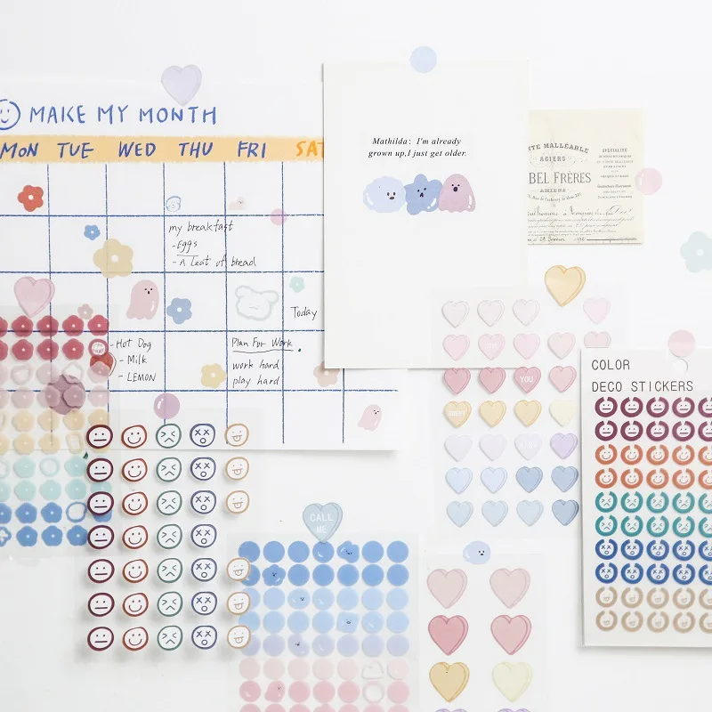 Paper, Party & Kids Scrapbooking Kawaii Stickers Cute Mood Planner ...