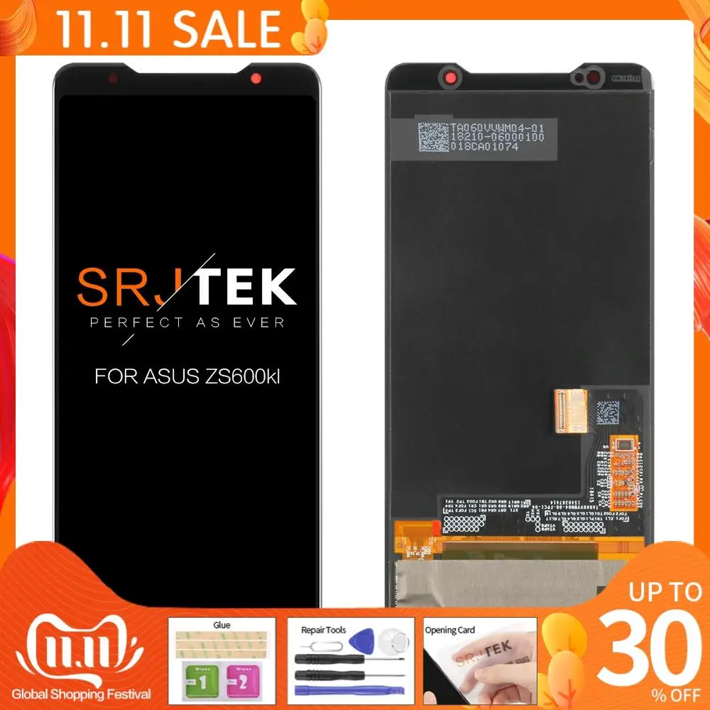 2018 Original Amoled Screen For Asus Rog Phone Zs600kl Z01qd Lcd ...