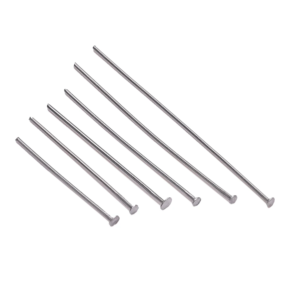 100pcs/Bag 15 25 30 40 45 50 70 mm Stainless steel Flat Head Pin ...