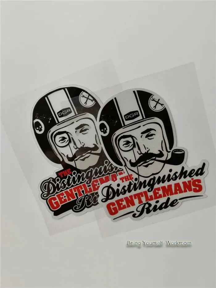 Retro the Distinguished Gentleman's Ride cafe rider stickers motorcycle ...