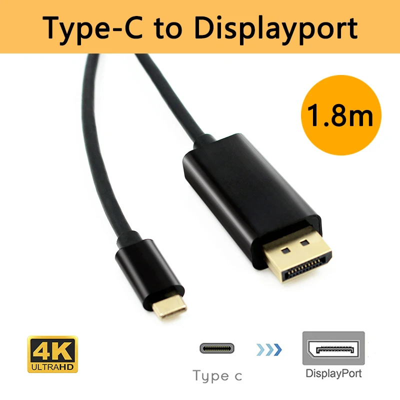 Cable convertidor USBC tipo C a Displayport DP macho a macho 4k ...