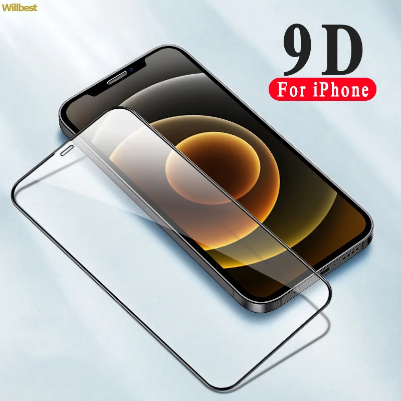 9h Transparent Tempered Glass For Iphone 11 12 13 Pro Max Mini X Xs Max ...
