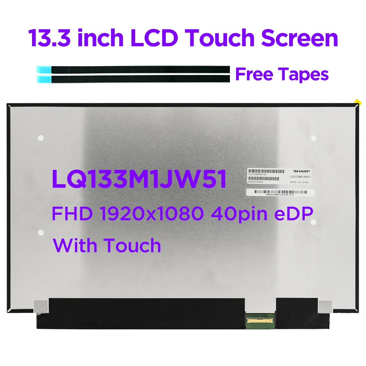 Original-13-3-inch-Laptop-LCD-Touch-Screen-SHARP-LQ133M1JW51-LED ...