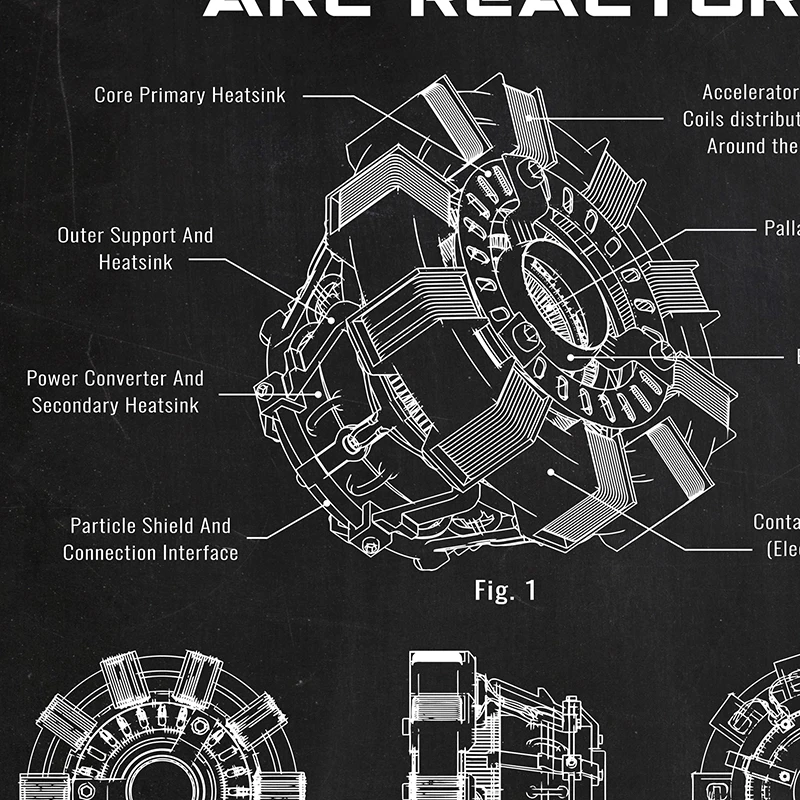 Tony Stark Arc Reactor Blueprints