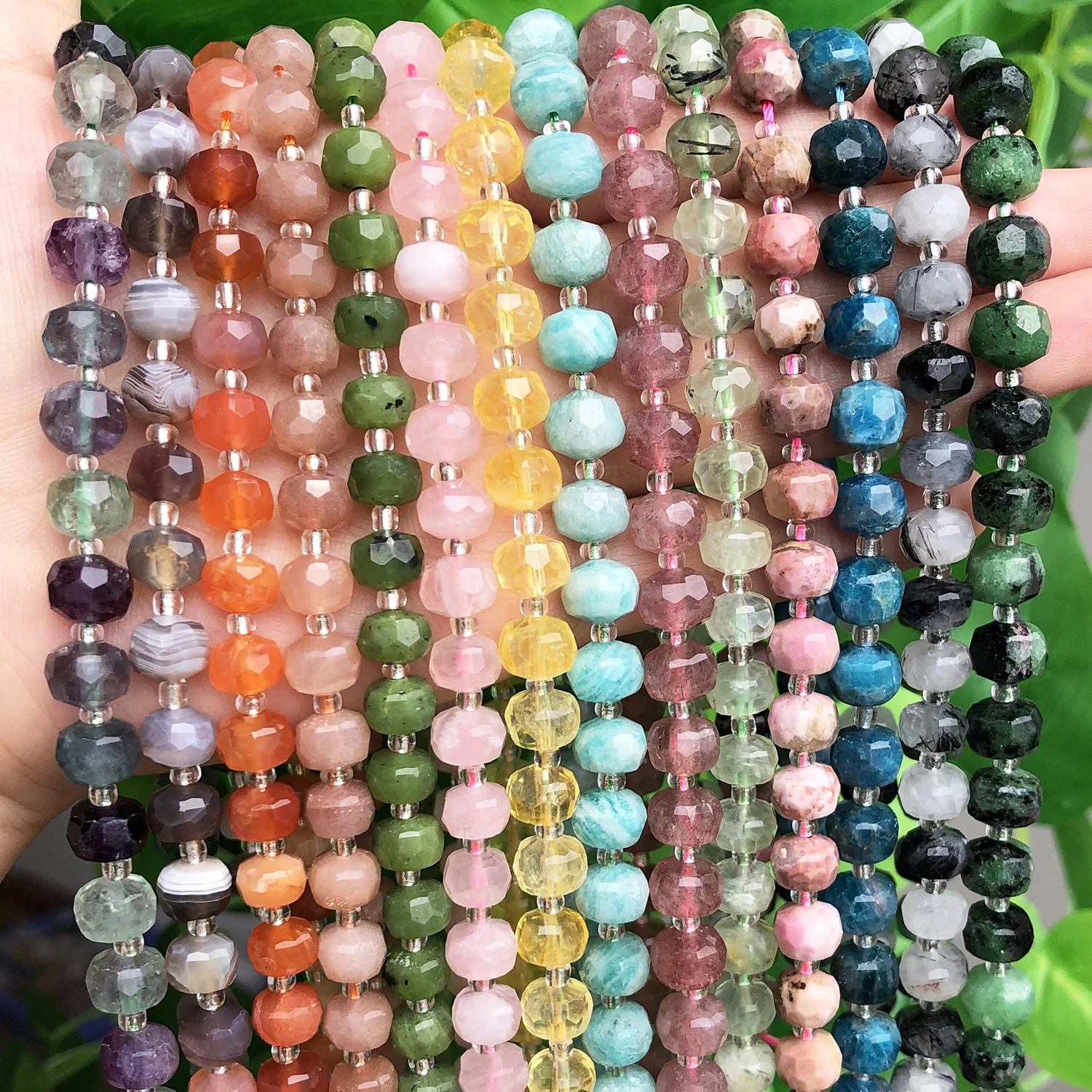 Natural-Amazonite-Apatite-Rhodonite-Jades-Agates-Stone-8x6mm-Faceted ...