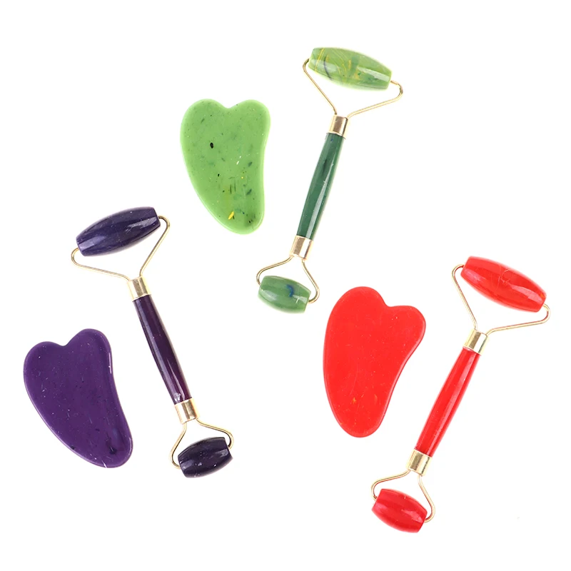 2pcs/set Gua Sha Scraper Board Face Roller Scraper Set Face Spa ...