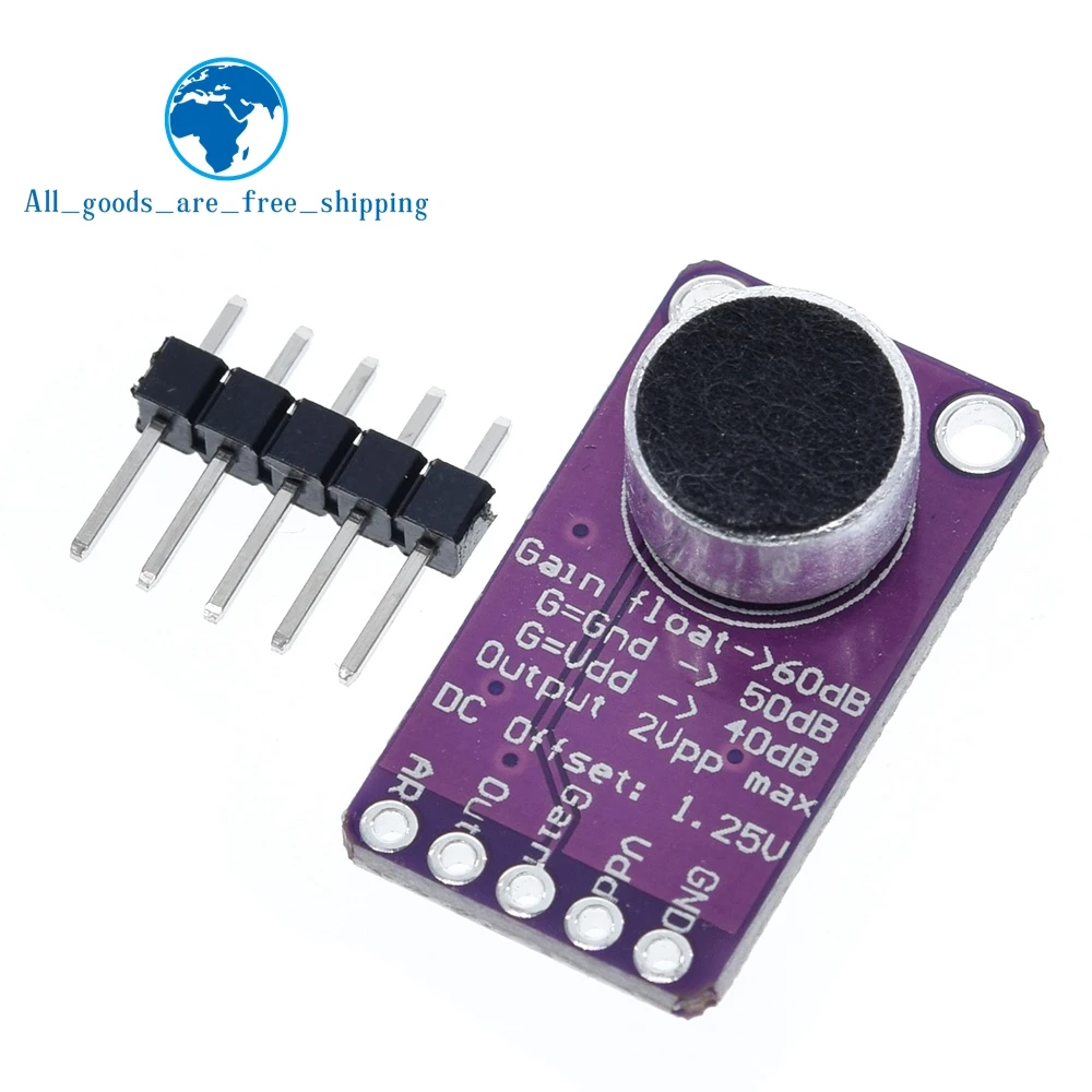 TZT MAX9814 Microphone AGC Amplifier Board Module Auto Gain Control for ...