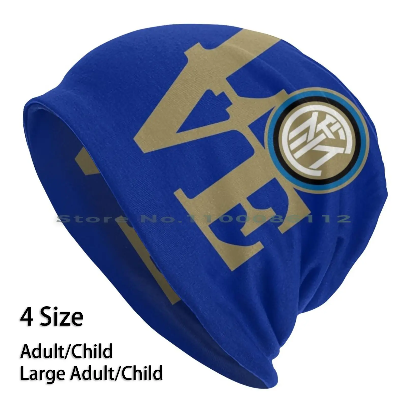 Love-Inter-5-Beanies-Knit-Hat-Milan-Football-Blue-Italy-Black-Warm-Gold ...