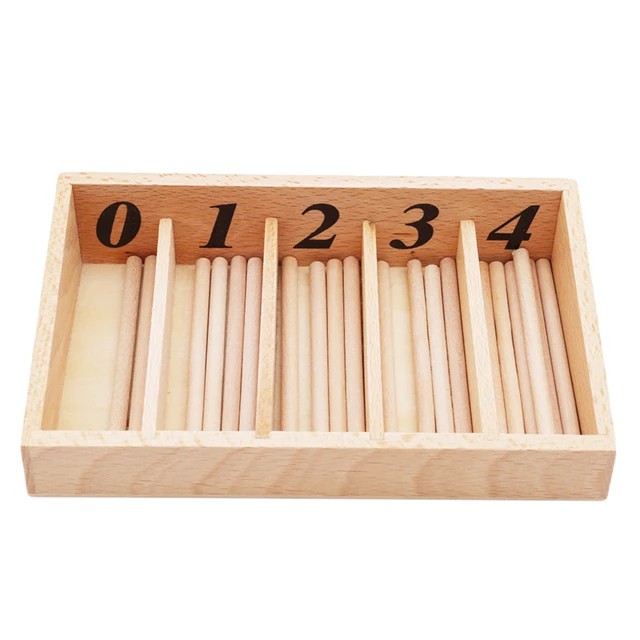 Montessori Educational Wooden Toys For Children Spindle Box With 45 ...