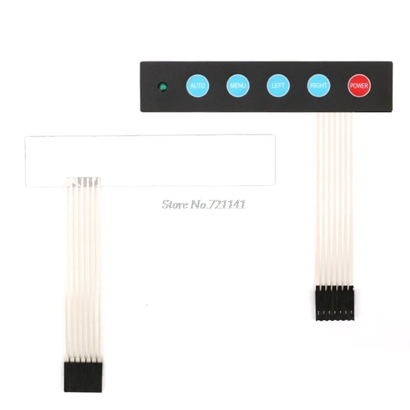 1x5-Matrix-Array-LED-5-Key-Membrane-Switch-Keypad-Keyboard-Auto-Menu ...