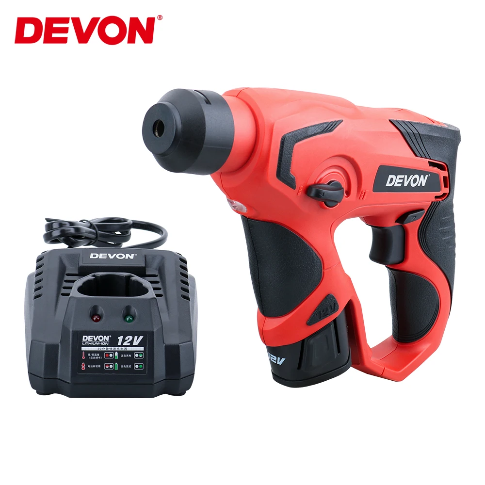 DEVON 12V Аккумуляторный поворотный молоток литий-ионный электрический ...