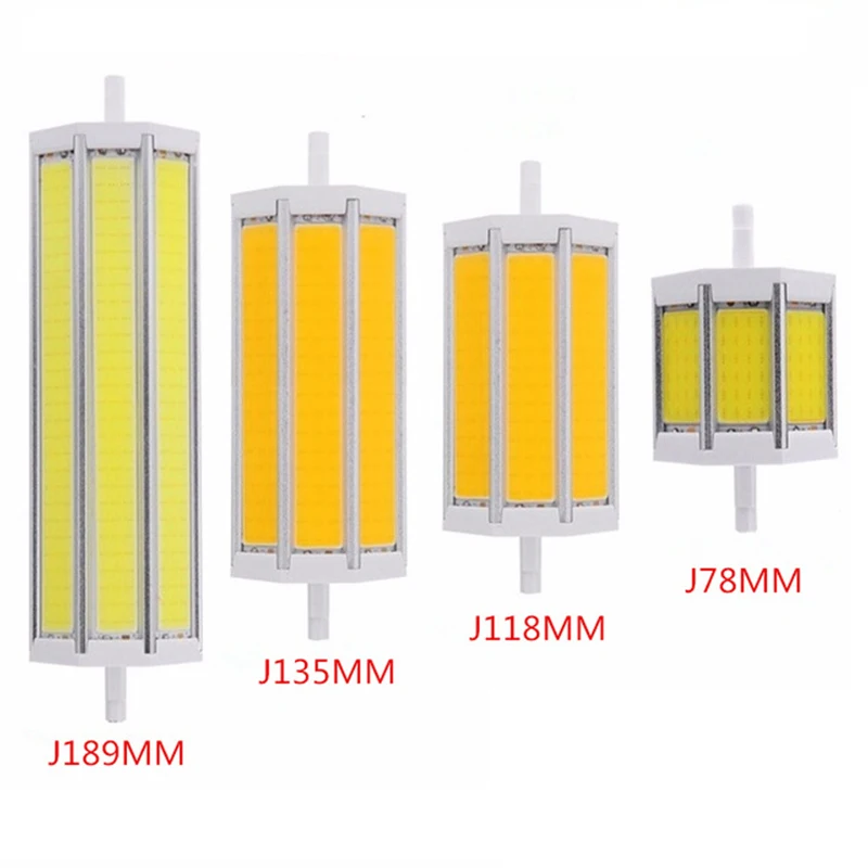 1pcs/lot R7S COB led bulb r7s led lights 78mm 118mm 135mm 189mm 10W 15W ...