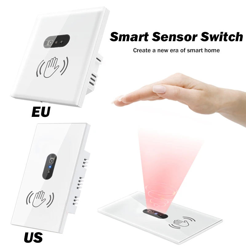 Smart-Home-Wall-Light-Switch-Infrared-Sensor-Glass-Screen-Panel-EU-US ...