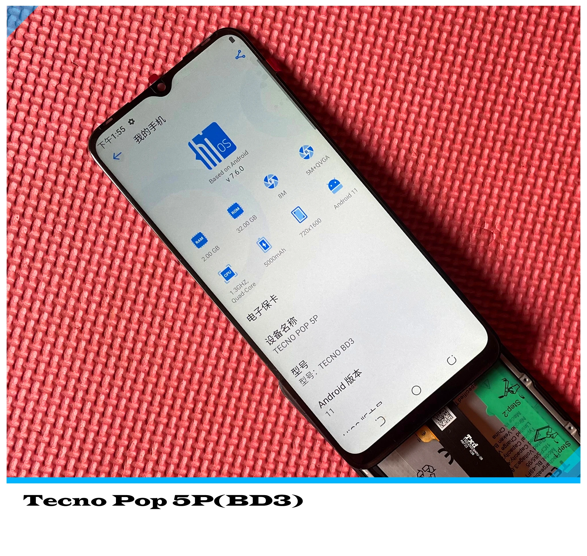 Écran tactile LCD pour Tecno Pop 5P(BD3), nouveau et Original, Code de ...