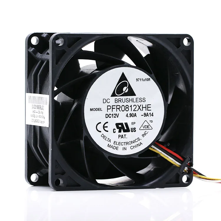 80mm powerful pwm cooling fan 12V 80X80X38 mm dual ball bearing 4-Pin ...