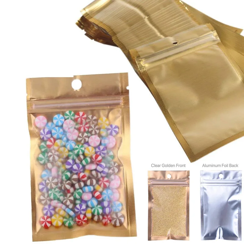 50Pcs-Golden-Zip-Lock-Mylar-Bags-Aluminum-Foil-Resealable-Zipper ...