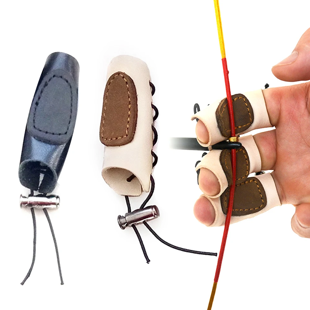 Archery 3 Finger Guard Shoot Gloves Pull Bow Arrow Shooting Hunting ...