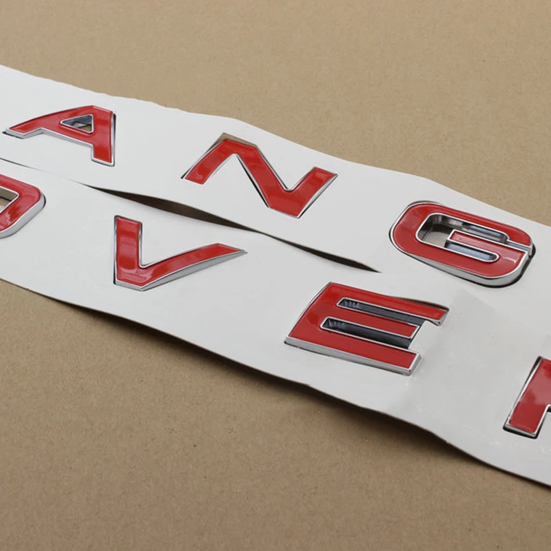 Chrome Edge Letters Emblem for RANGE ROVER Evoque Velar SV ...