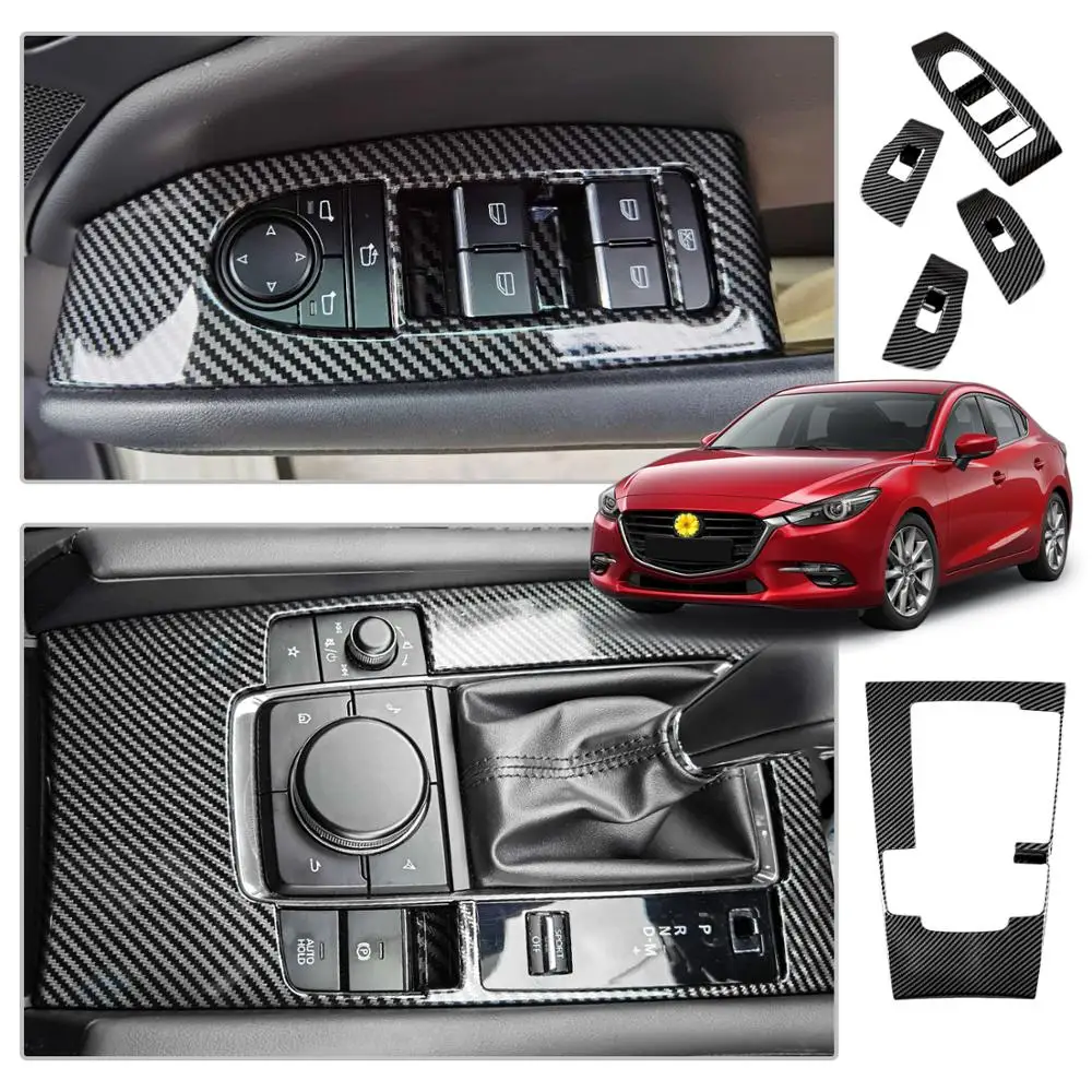 Lfotpp Car Carbon Fiber Panel Cover For Mazda3 2019 2020 Central ...