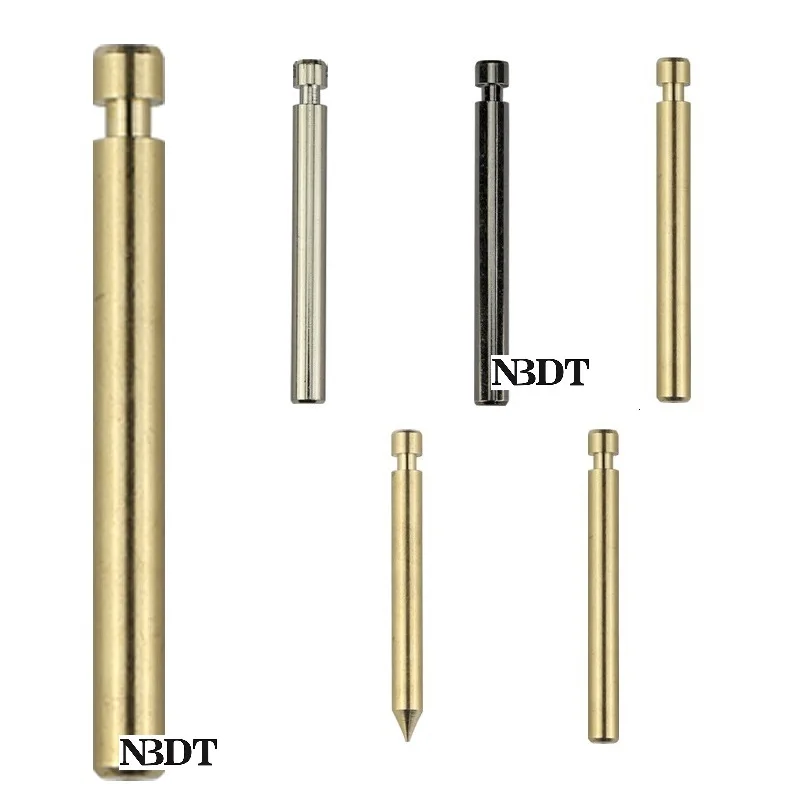 50Pcs Dia.4mm Solid Brass Round Barrel Rod Flat Tamper Gun Black Silver ...