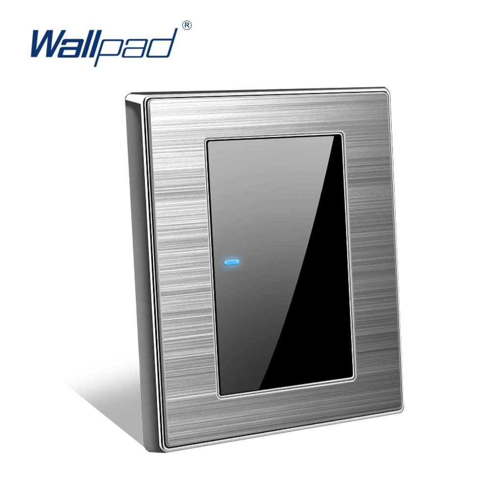 Wallpad Luxury Led Light Switch Wall Switches Acrylic Panel Sockets One ...