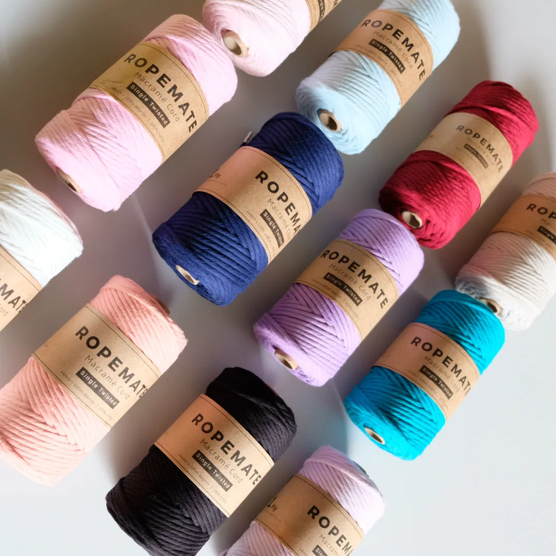 Macrame Single Strand Macrame Cord Hot Pink 4mm Macrame Cord 100% ...