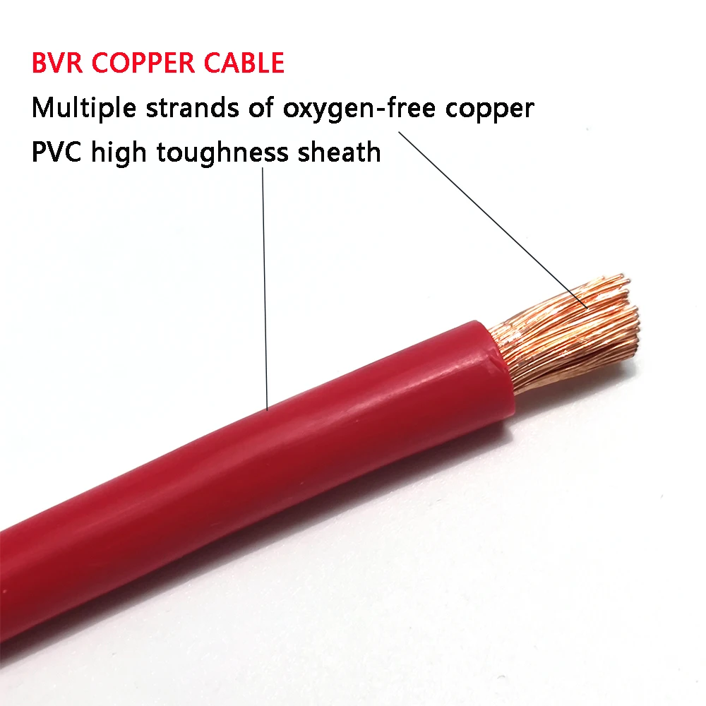 バッテリーケーブル PVCケーブル 8AWG 電源 配線 インバーター バッテリー レッド ブラック 赤 黒 1m単位 切り売り - 電動・エア工具用アクセサリー