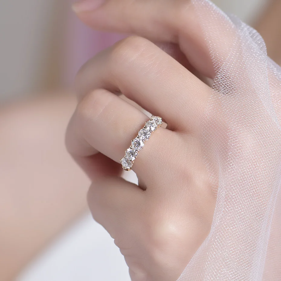 'Olivette' 1.5 Carat TCW Genuine Old European Cut Moissanite Eternity ...