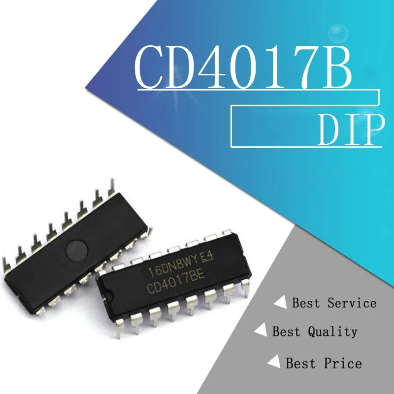 10pcs/lot CD4017 CD4017B CD4017BE 4017 DECADE COUNTER DIVIDER IC new ...