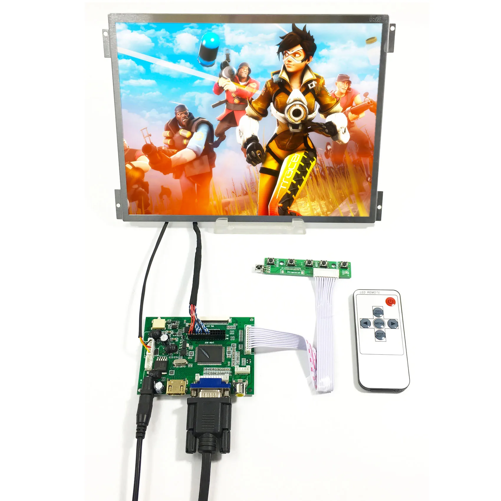 10.4inch G104XVN01.0 1024X768 IPS LCD Screen HD MI VGA AV1 AV2 lcd driver board Replace G104X1 ...