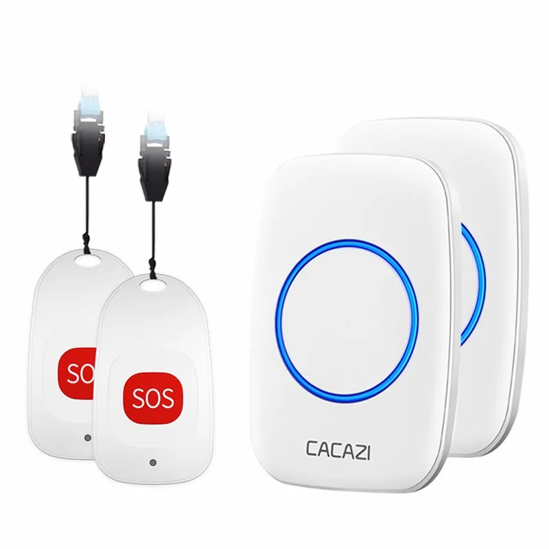 CACAZI Smart Home Wireless Pager Doorbell Old man Patient Emergency ...
