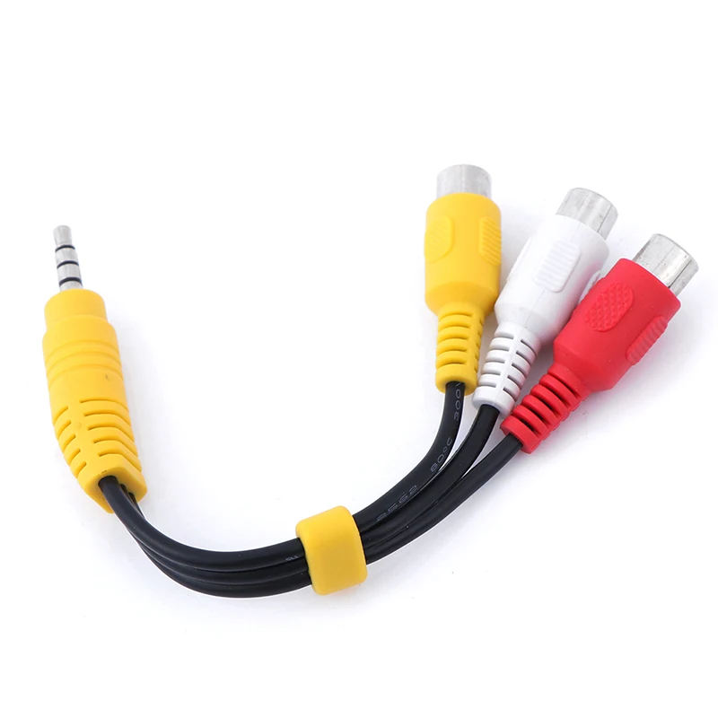 1pcs-3-5mm-Aux-Male-Stereo-to-3-RCA-Female-Audio-Video-AV-Adapter-Cable ...