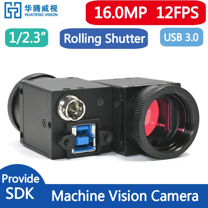 High Speed USB3.0 Industrial Digital Camera 16.0MP Color Scroll Shutter ...