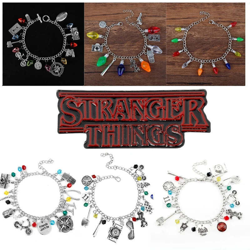 Stranger Things Bracelets for Women light bulb camera tape Charms ...
