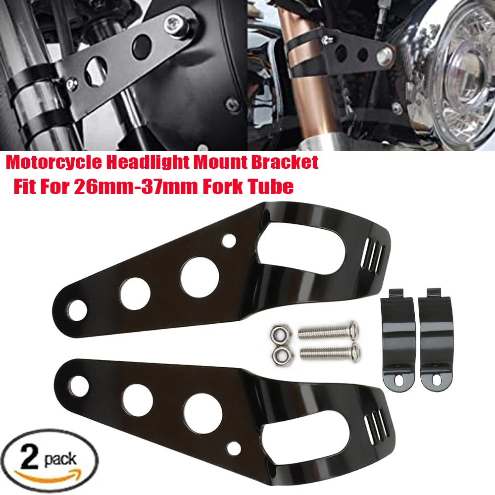 Universal 26mm-37mm Headlight Mount Brackets Fork Ear Motorcycle ...