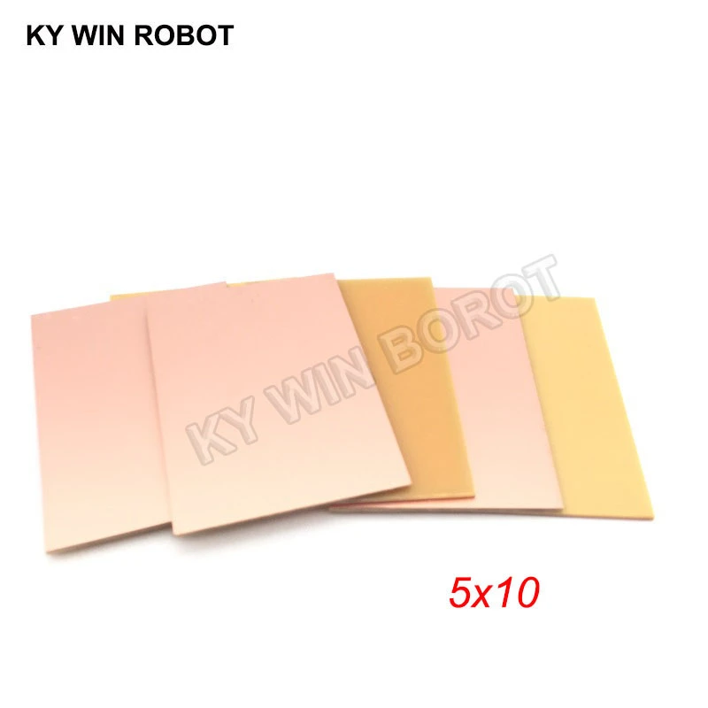 5 Pcs Pf Pcb 5*10cm Single Side Copper Clad Plate Diy Pcb Kit Laminate ...
