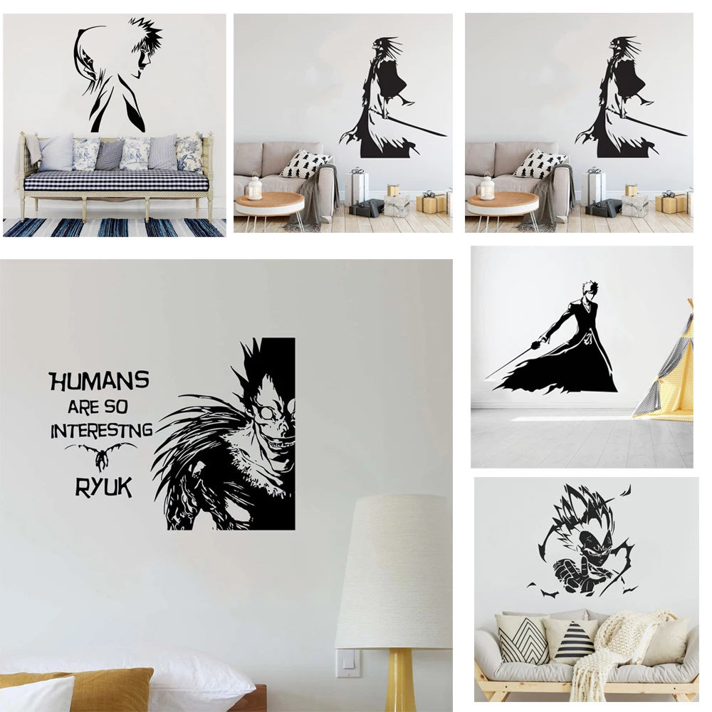 Calcomanía de vinilo de Anime para pared, decoración de Arte de comics ...